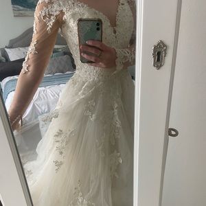 Dresses | Designer Essence Of Australia Princess Lace Sequin Wedding ...